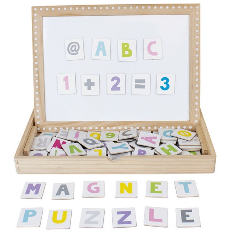 Magnetic Letters & Numbers Board | Wooden Educational Toy - Pure Care ...